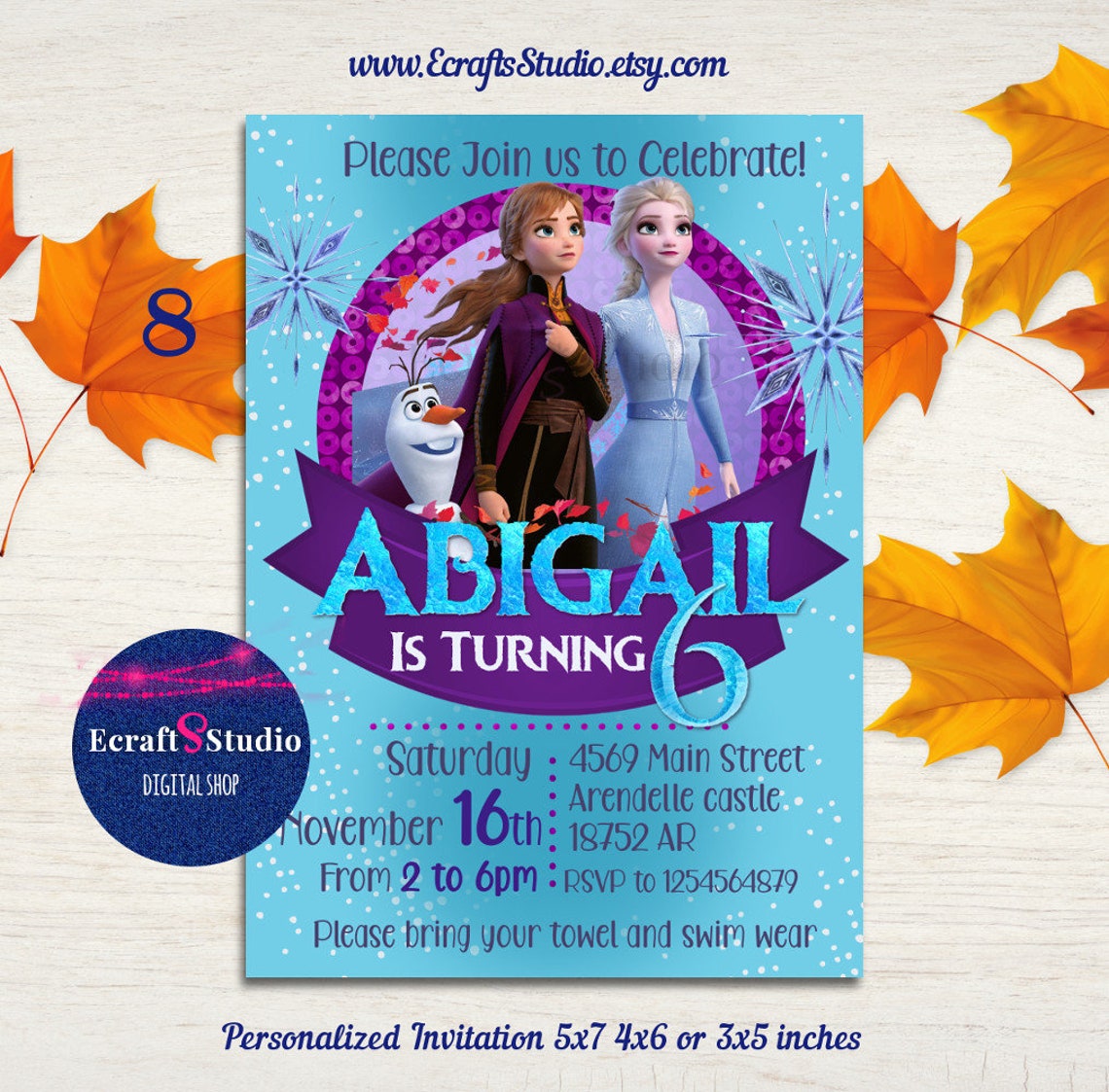 Frozen 2 Invitation Frozen 2 Digital Invitation Frozen 2 - Etsy