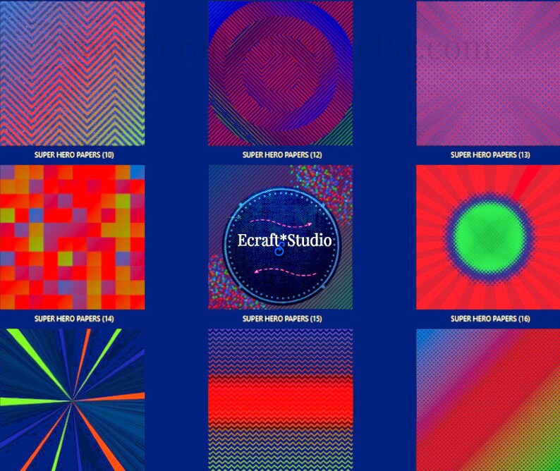 Super Hero Digital Paper, Superheroes Digital Clipart, Nightie Hero ...