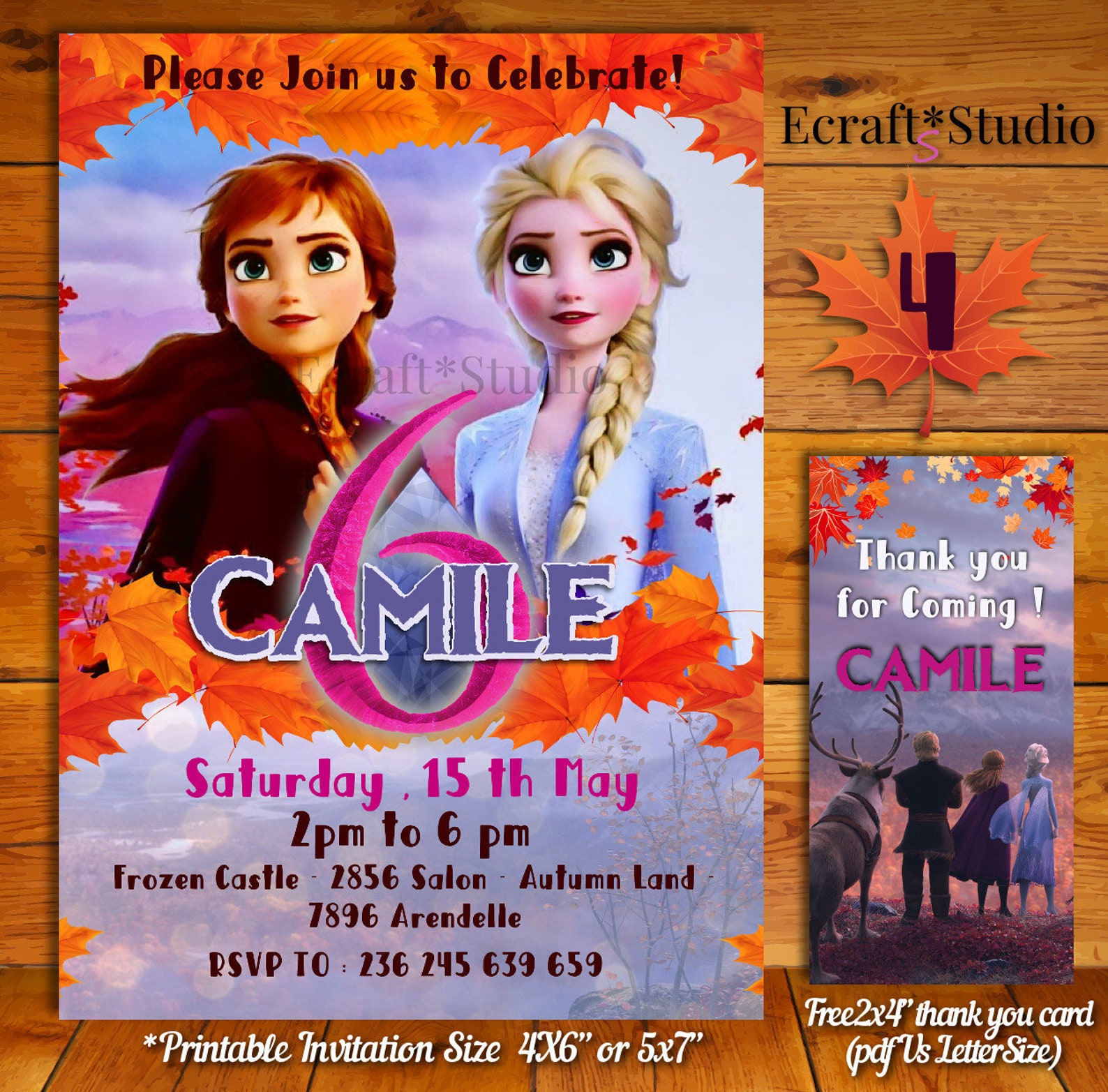 Frozen 2 Invitation Frozen 2 Digital Invitation Frozen Birthday ...