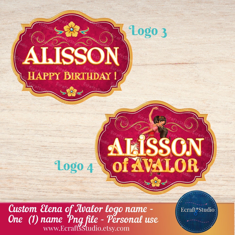 Personalized Elena of Avalor Custom Name Customized Digital - Etsy