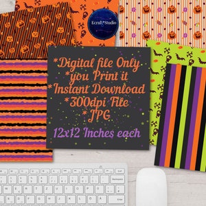 HALLOWEEN Digital Papers 14 Jpg Papers Instant Download - Etsy