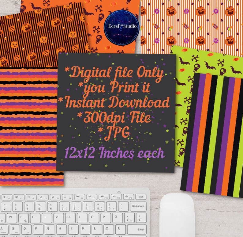 HALLOWEEN Digital Papers 14 Jpg Papers Instant Download - Etsy