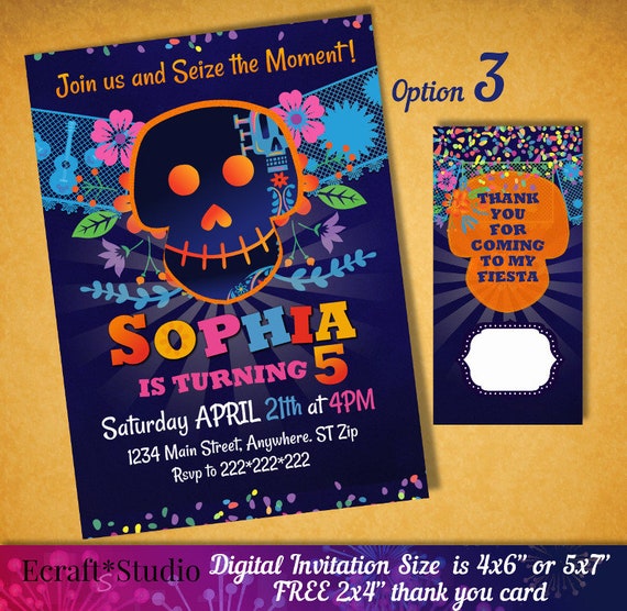 Coco invitation - coco disney invitation - coco birthday invitation ...