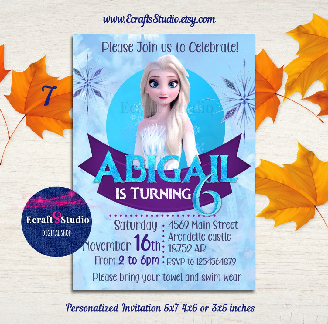 Frozen 2 Invitation Frozen 2 Digital Invitation Frozen 2 - Etsy