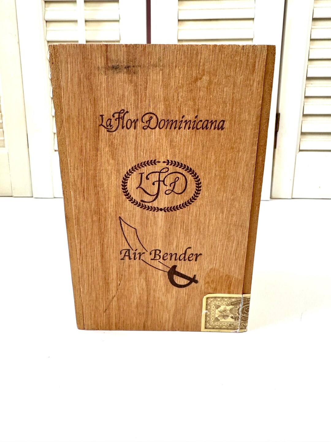 Vintage La Flor Dominicana Wooden Cigar Box ~ Lift up Lid ~ Empty Cigar ...