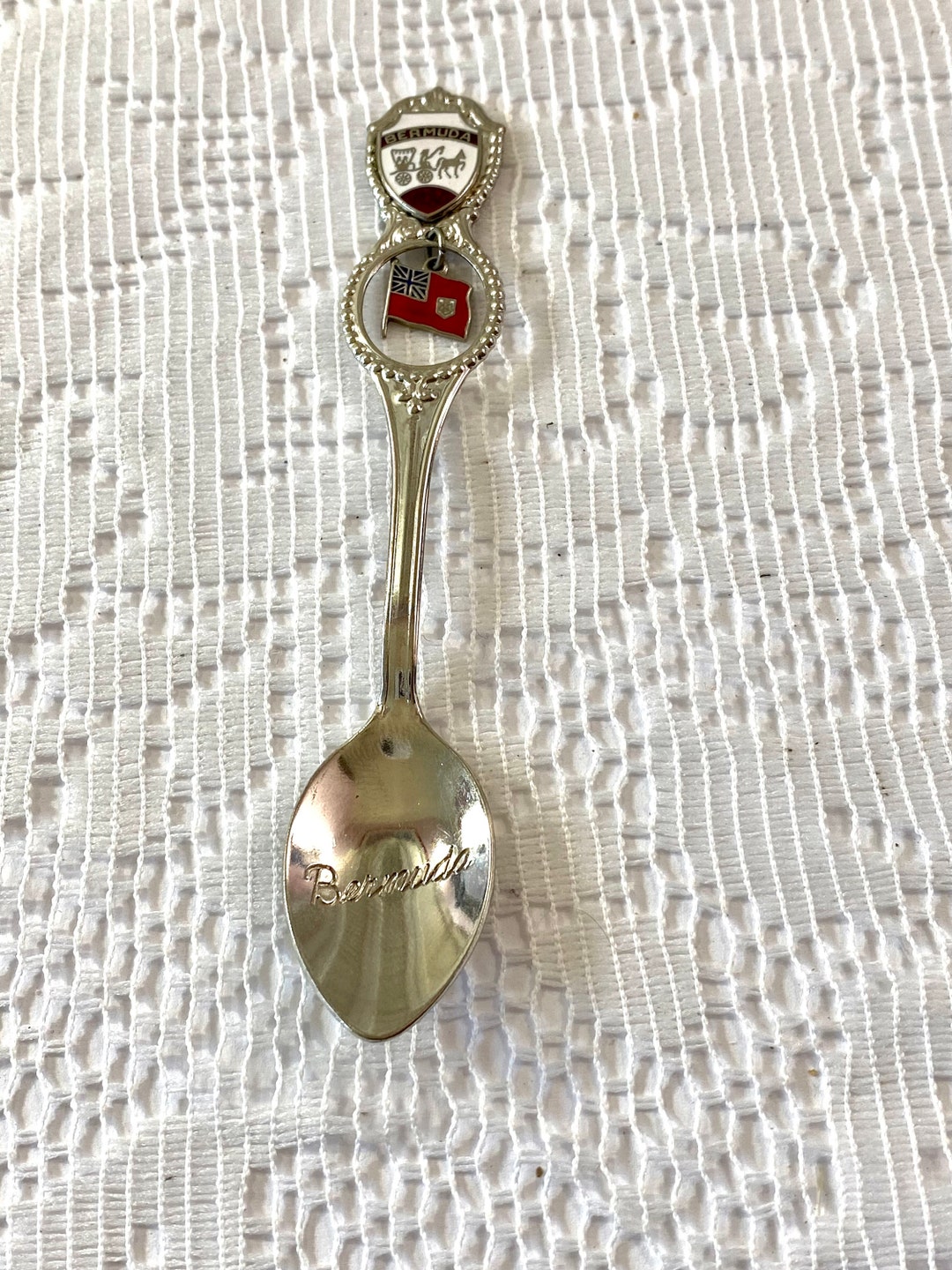 Bermuda Souvenir Spoon ~ Dangling Flag ~ Vintage Collectible Spoon - Etsy