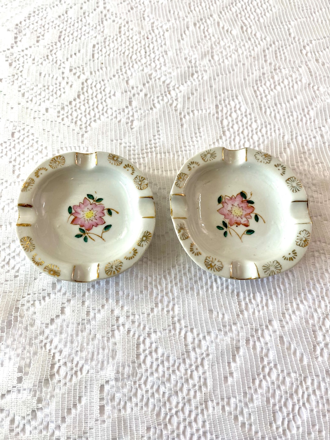 Vintage Porcelain Ashtrays ~ Individual/personal Ashtray ~ Made in ...