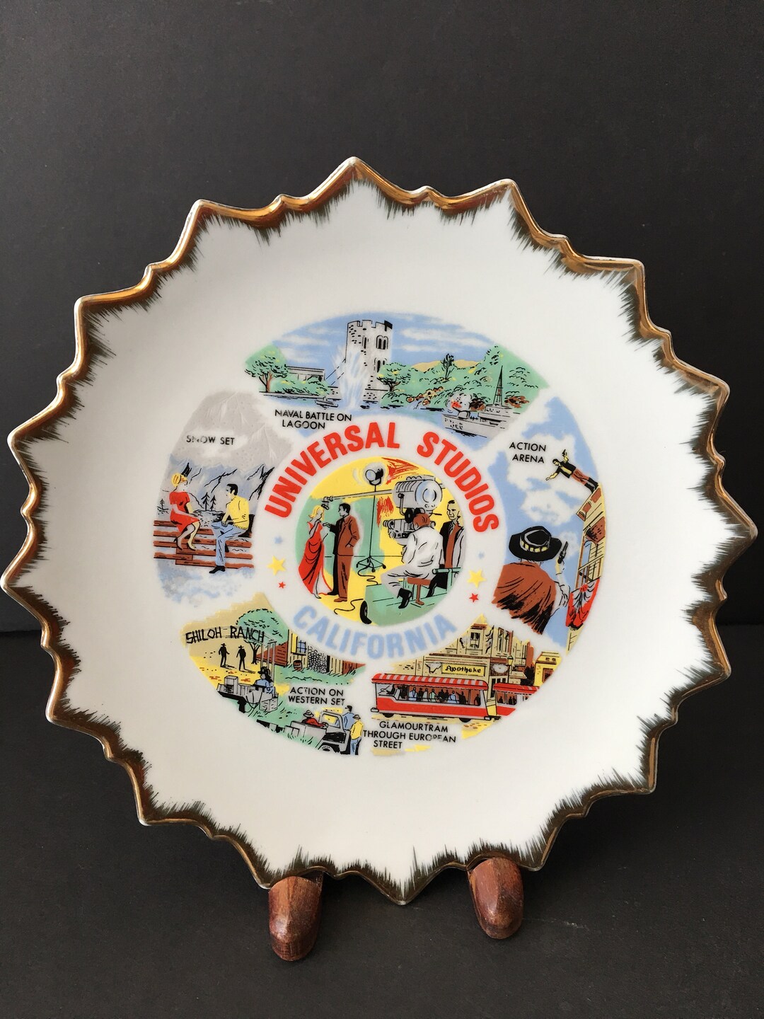 Vintage 1950’s Universal Studios California Souvenir Plate ...