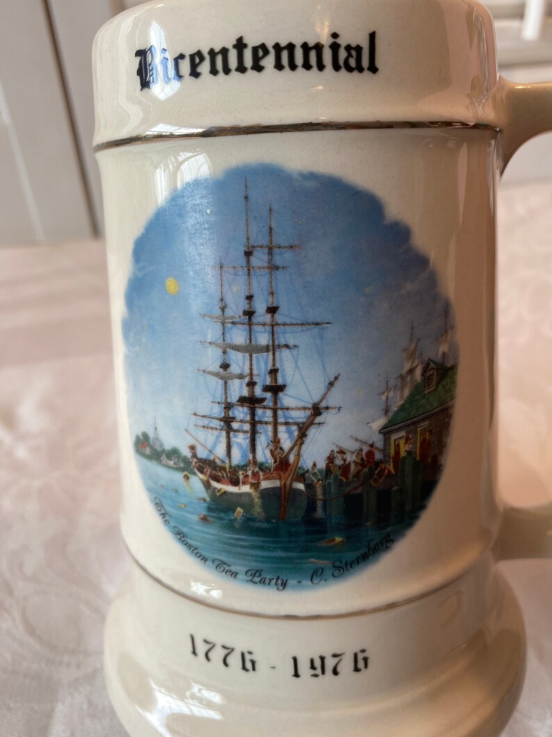 Vintage Bicentennial Stein ~ Mug ~ Beer Stein ~ 1776 ~ 1976 ~ Ship ...