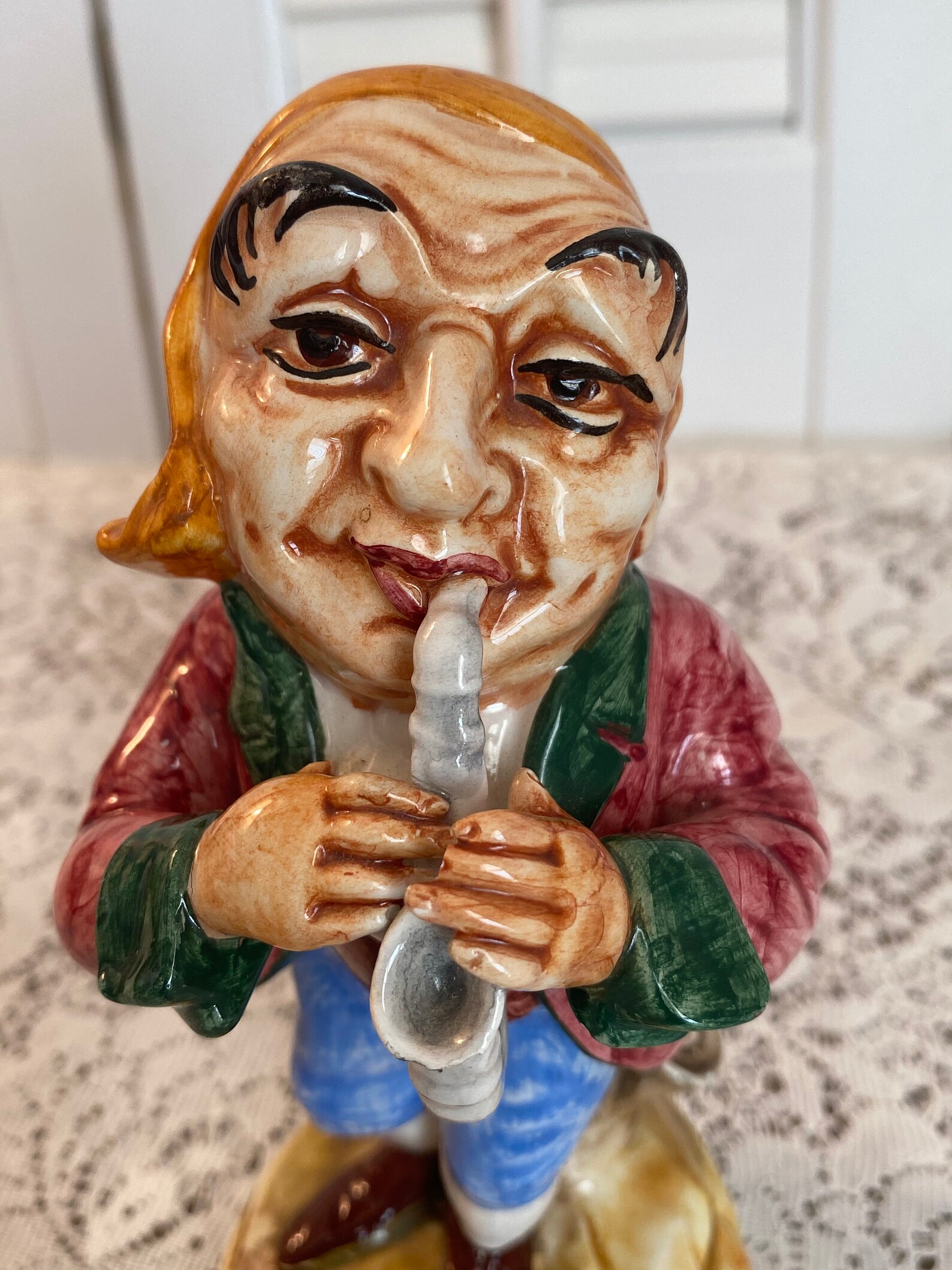 Vintage Italian Figurines Two men with Instruments in Mouth - Etsy ...