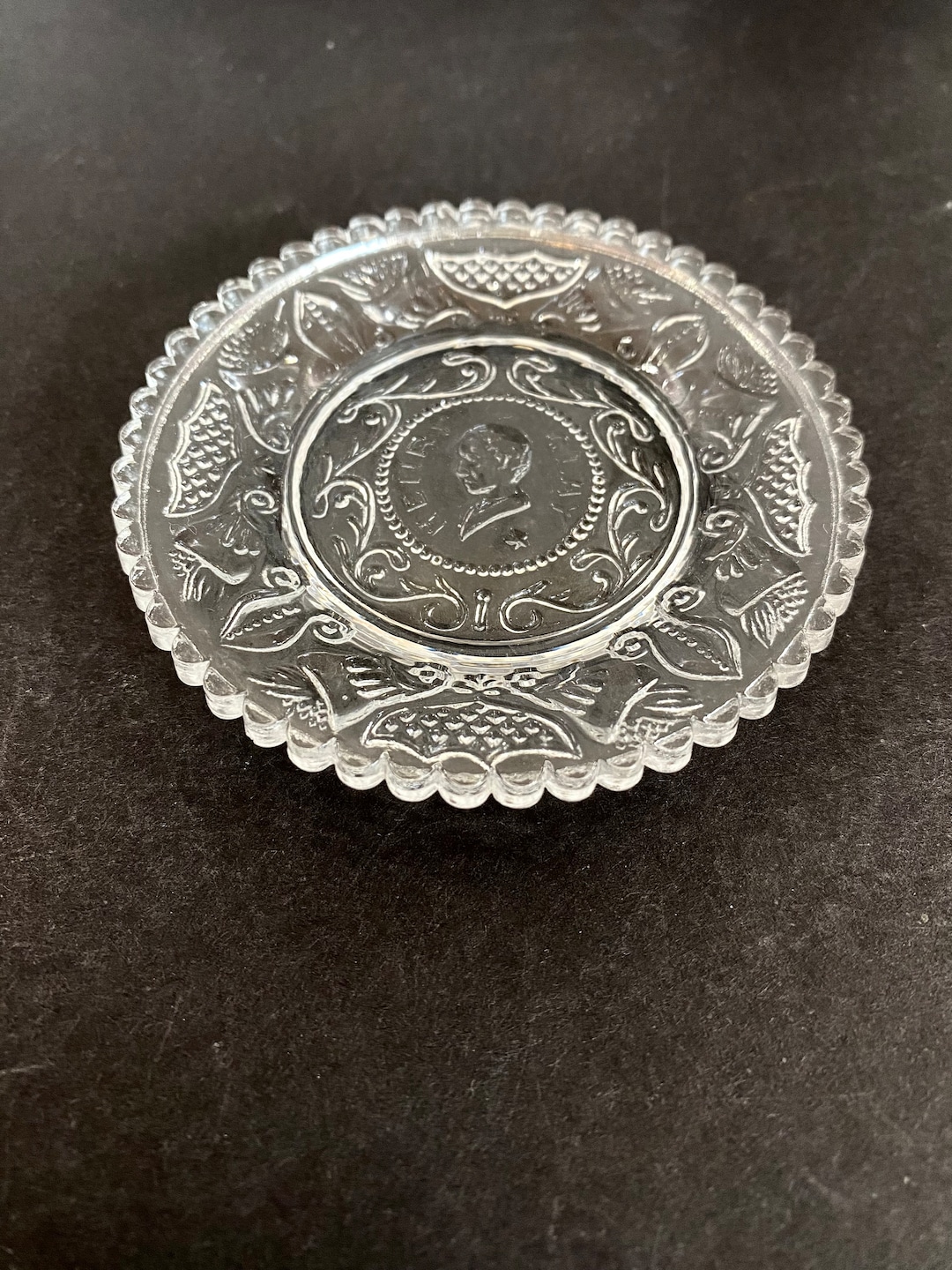 Vintage Westmoreland Glass Cup Plate ~ Henry Clay ~ Pressed Glass ~ 3. ...