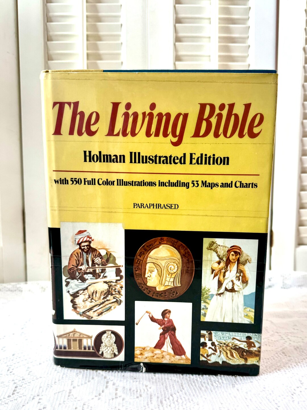 Vintage Book ~ the Living Bible ~ Holman Illustrated Edition ~ 1973 ...