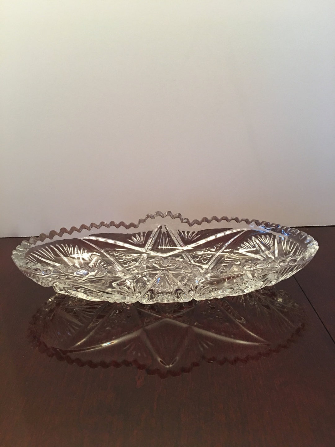 American Brilliant Period ~ Cut Glass Oblong Celery Dish ~ Relish Dish ...