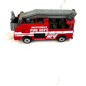 Vintage Matchbox Fire Dept Snorkle Truck ~ Red Truck & Gray Ladder ...