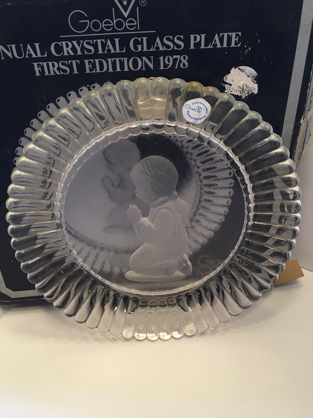 Goebel Crystal Glass Plate Goebel Crystal Glass Plate - Etsy España