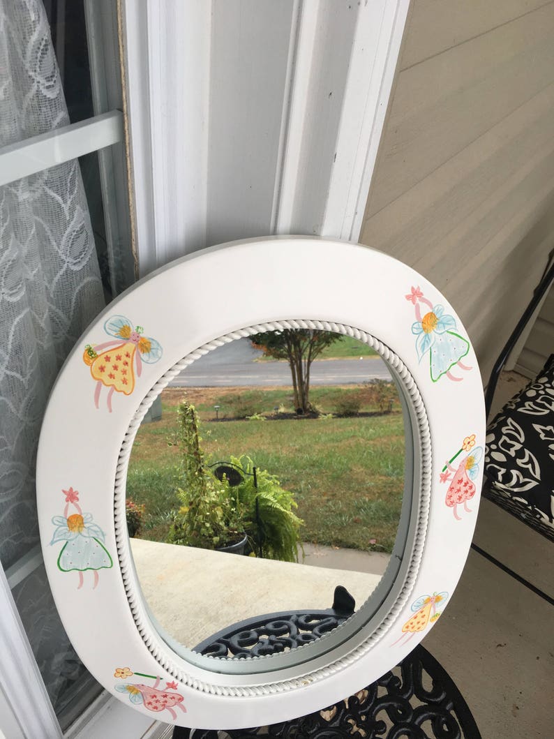 Mirror ~ Oval ~ Rope Detail ~ White Mirror ~ Decorative ~ Princess ...