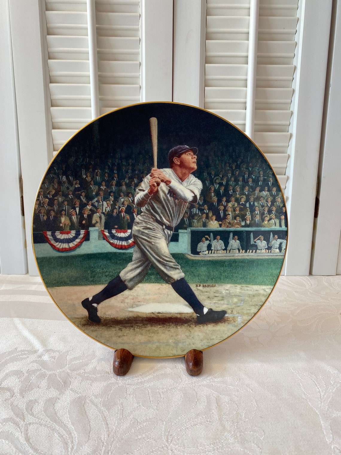 Vintage Babe Ruth Collectible Plate Babe Ruth the Called - Etsy