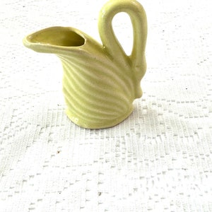 Vintage Miniature Pitcher ~ Yellow Swan Handle ~ Small Pitcher ~ 2 1/2 ...