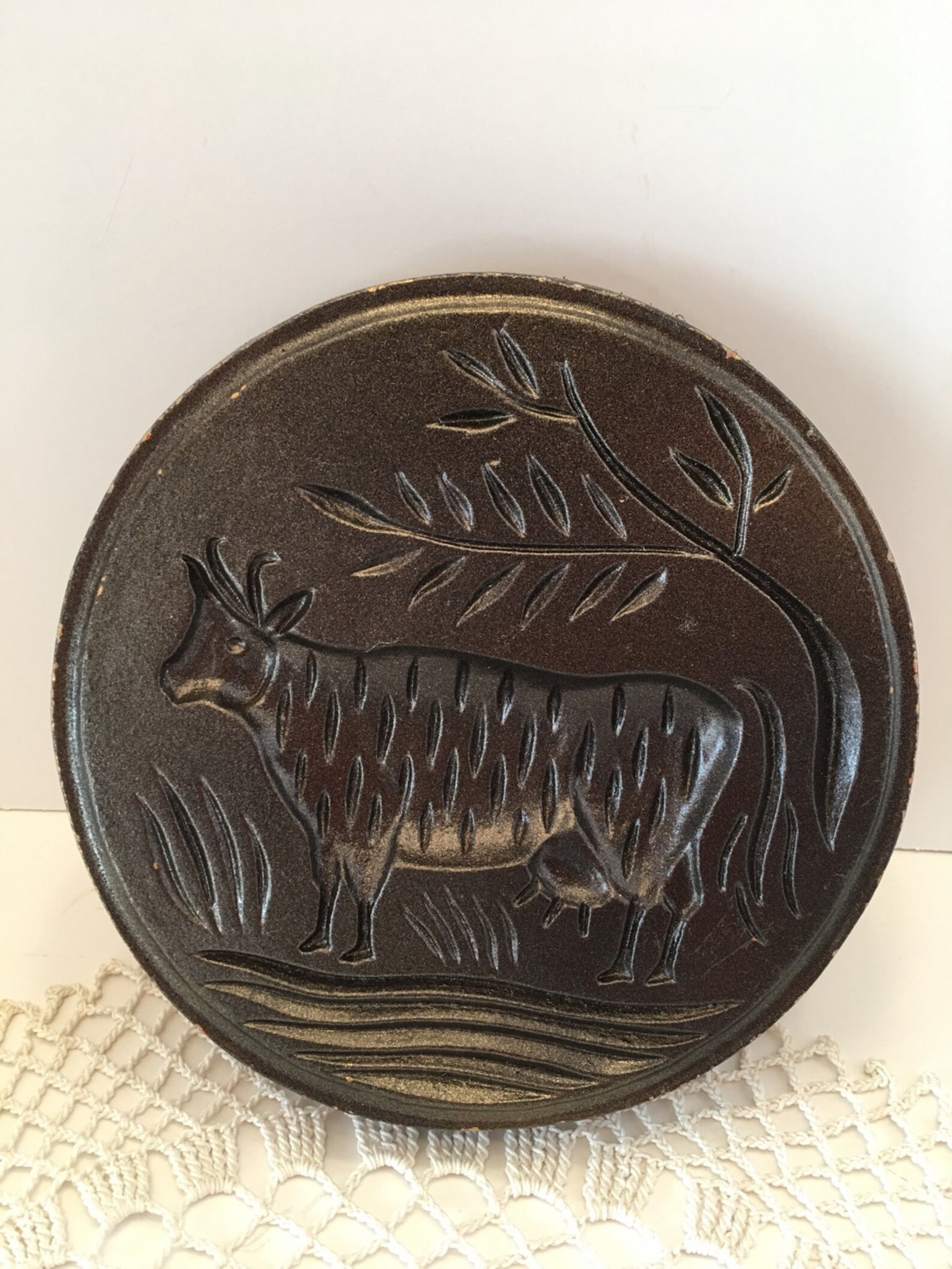 Sexton USA Pewter Wall Plaque ~ Steer ~ Metal Mold Plaque ~ Cow Plaque ...