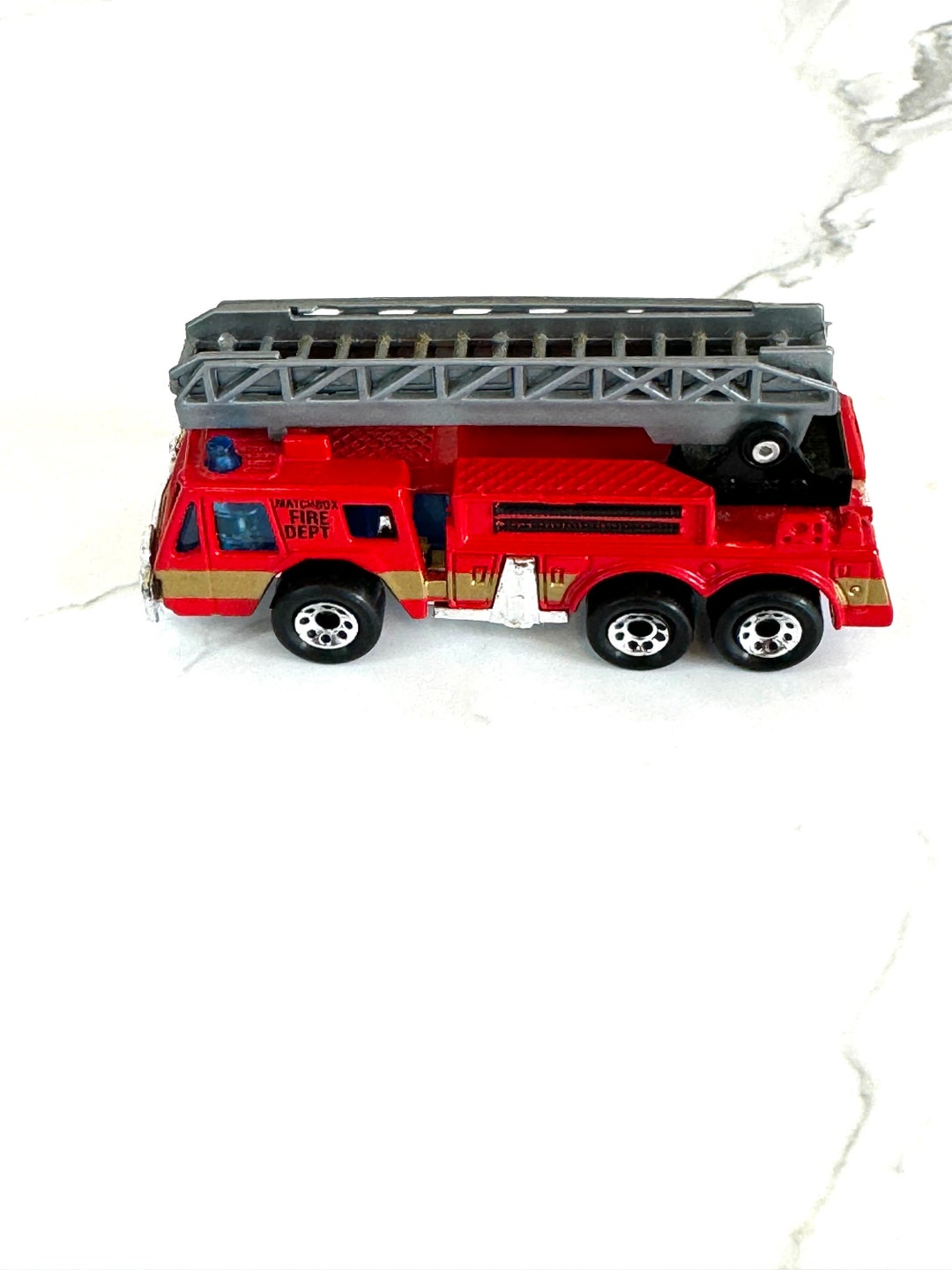 Vintage Matchbox 1982 Die Cast Fire Engine ~ Matchbox Fire Dept ~ Red ...