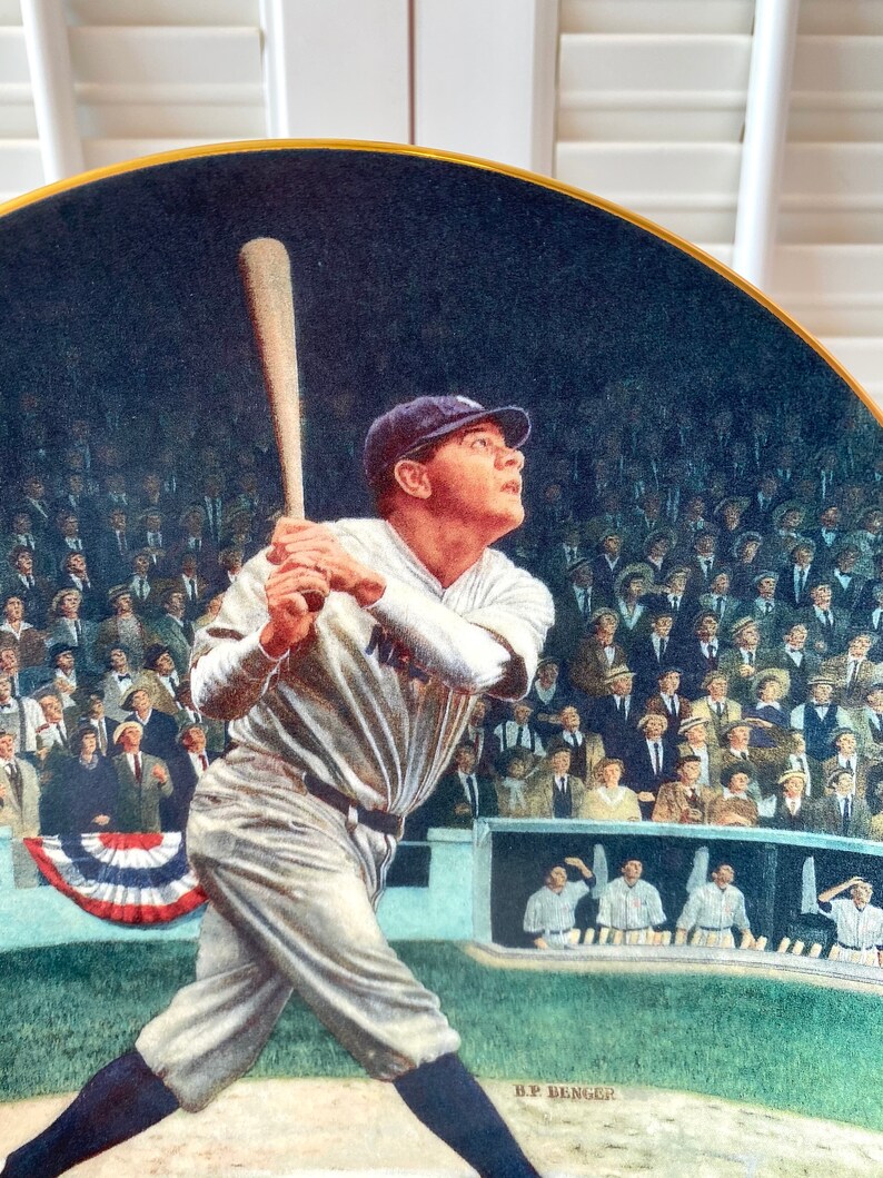 Vintage Babe Ruth Collectible Plate Babe Ruth the Called - Etsy