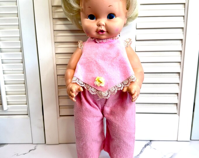 Vintage 1969 Mattel Inc. Doll ~ Pink Outfit ~ Blond Hair ~ Vinyl Doll ...