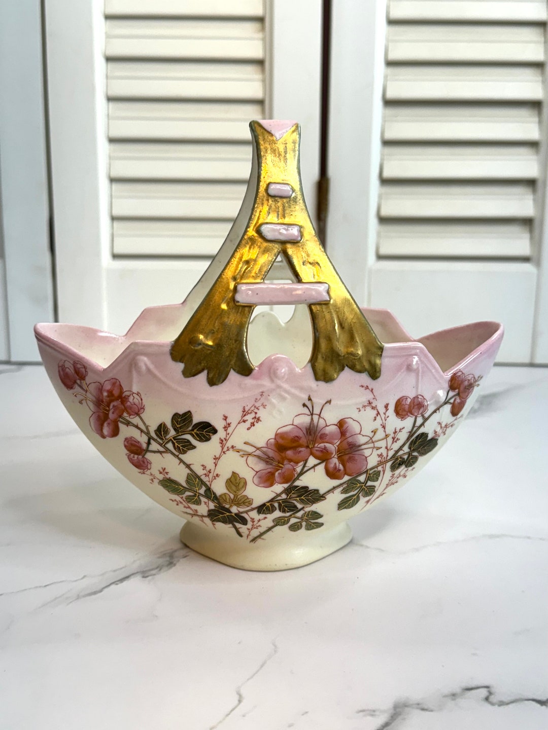 Vintage Robert Hanke RH Porcelain Basket ~ Vase ~ Made in Austria ...