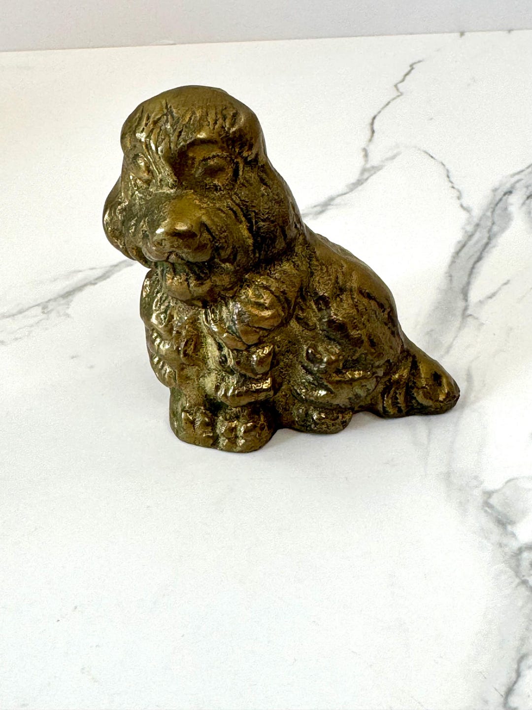 Vintage PWF Brass Dog Figurine ~ Made in Korea ~ 2 1/2” High ~ Has Aged ...