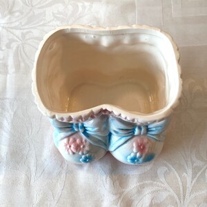 Vintage Boots Planter ~ Nursery Planter ~ Chip on Toe ~ Spider Vein ...