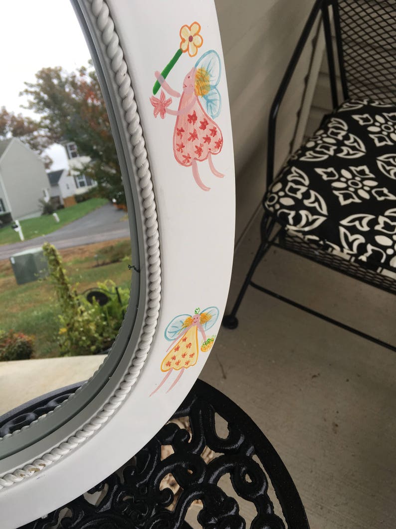 Mirror ~ Oval ~ Rope Detail ~ White Mirror ~ Decorative ~ Princess ...