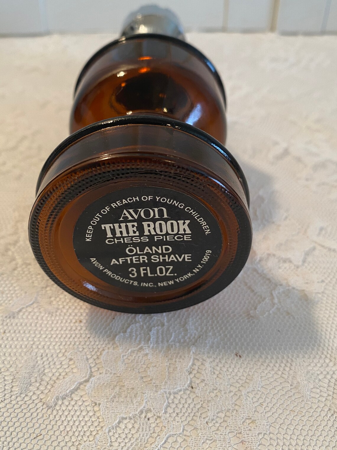 Vintage Avon Chess Piece Bottle the Rook Amber Glass | Etsy