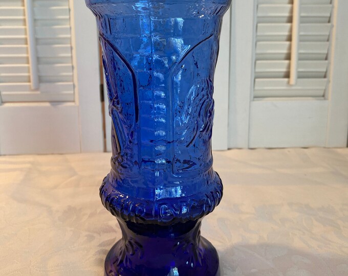 Vintage Calibur Glass ~ Excalibur Hotel Casino ~ Cobalt Blue Glass ...