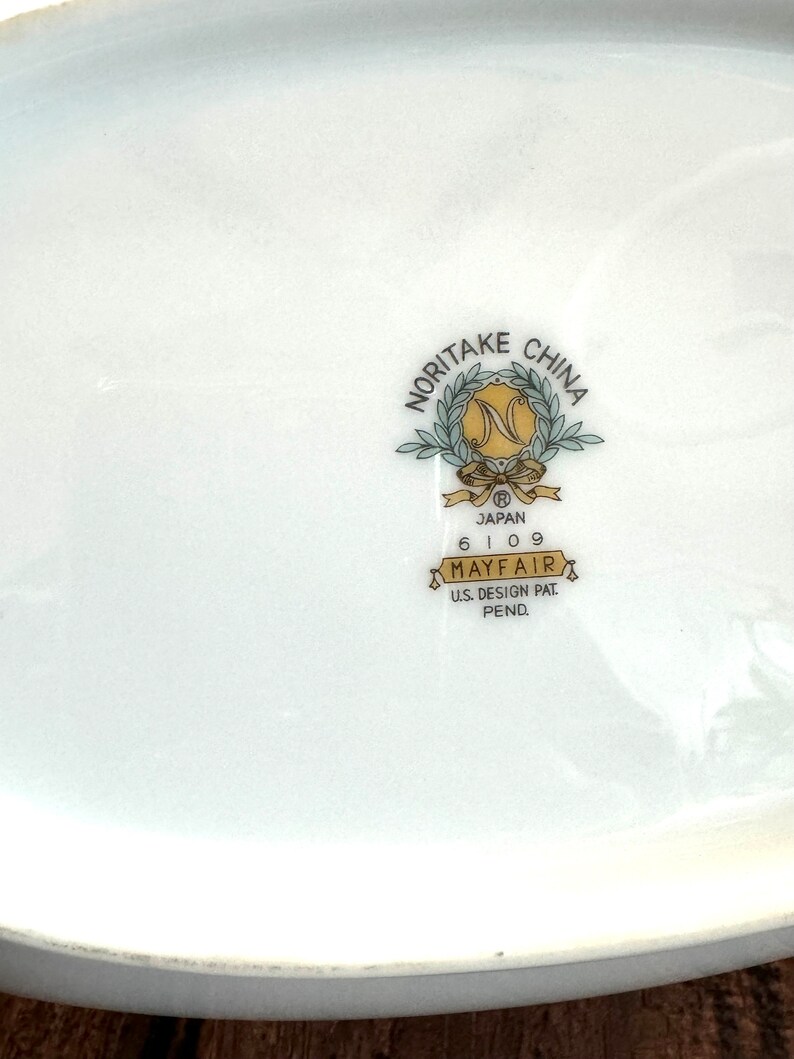 Vintage Noritake China Mayfair Oval Serving Bowl ~ Made in Japan ~ 9 3/ ...