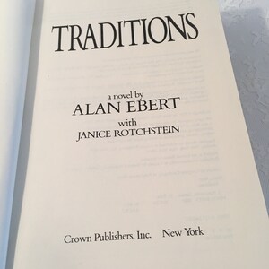Vintage Book ~ Traditions ~ Alan Ebert~ First Edition ~ Copyright 1981 ...