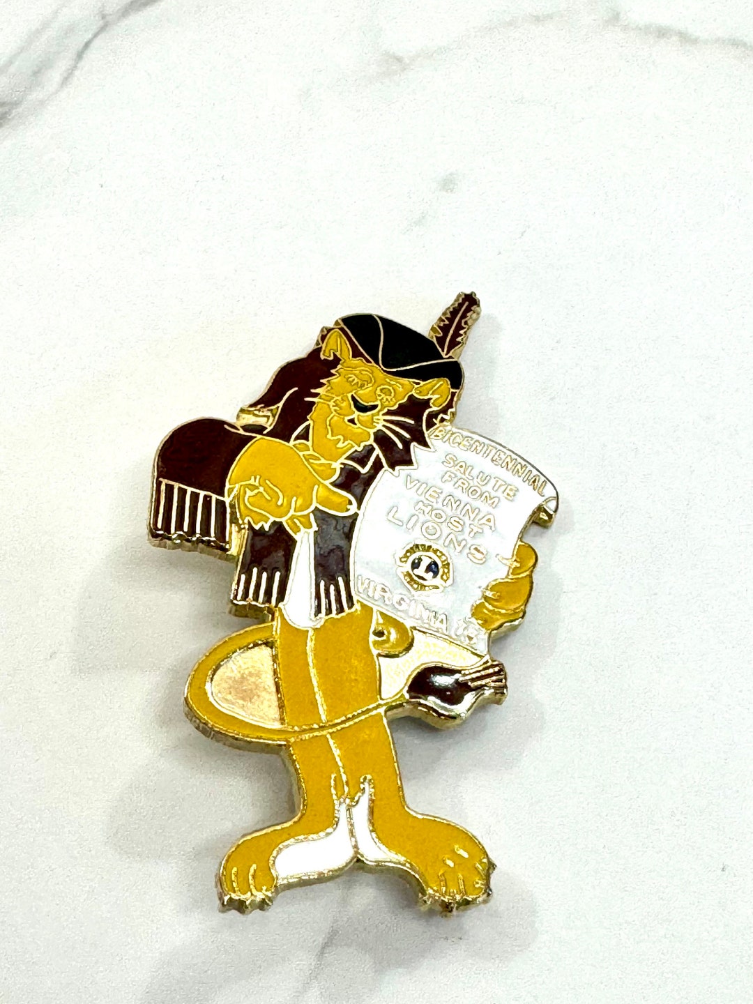 Vintage Lions Club Pin ~ Bicentennial Salute From Vienna Host Lions ...