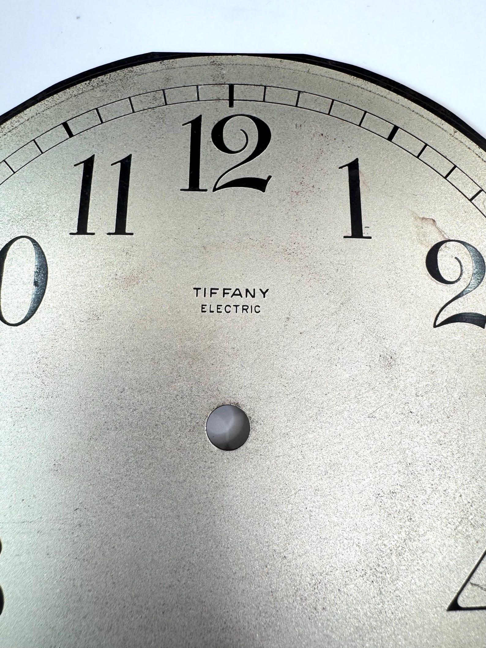 Vintage Tiffany Electric Clock Face Dial ~ Metal Clock Face Disc ~ Wall ...