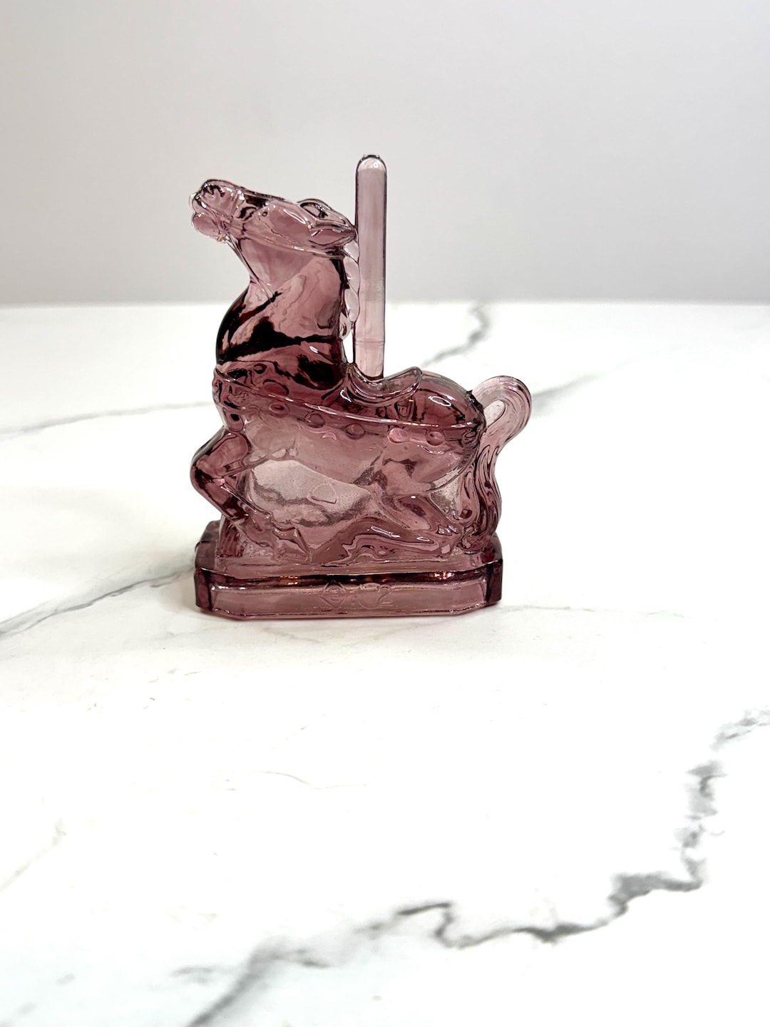 Vintage Boyd Crystal Art Glass Carousel Horse ~ Light Purple ~ Glass ...