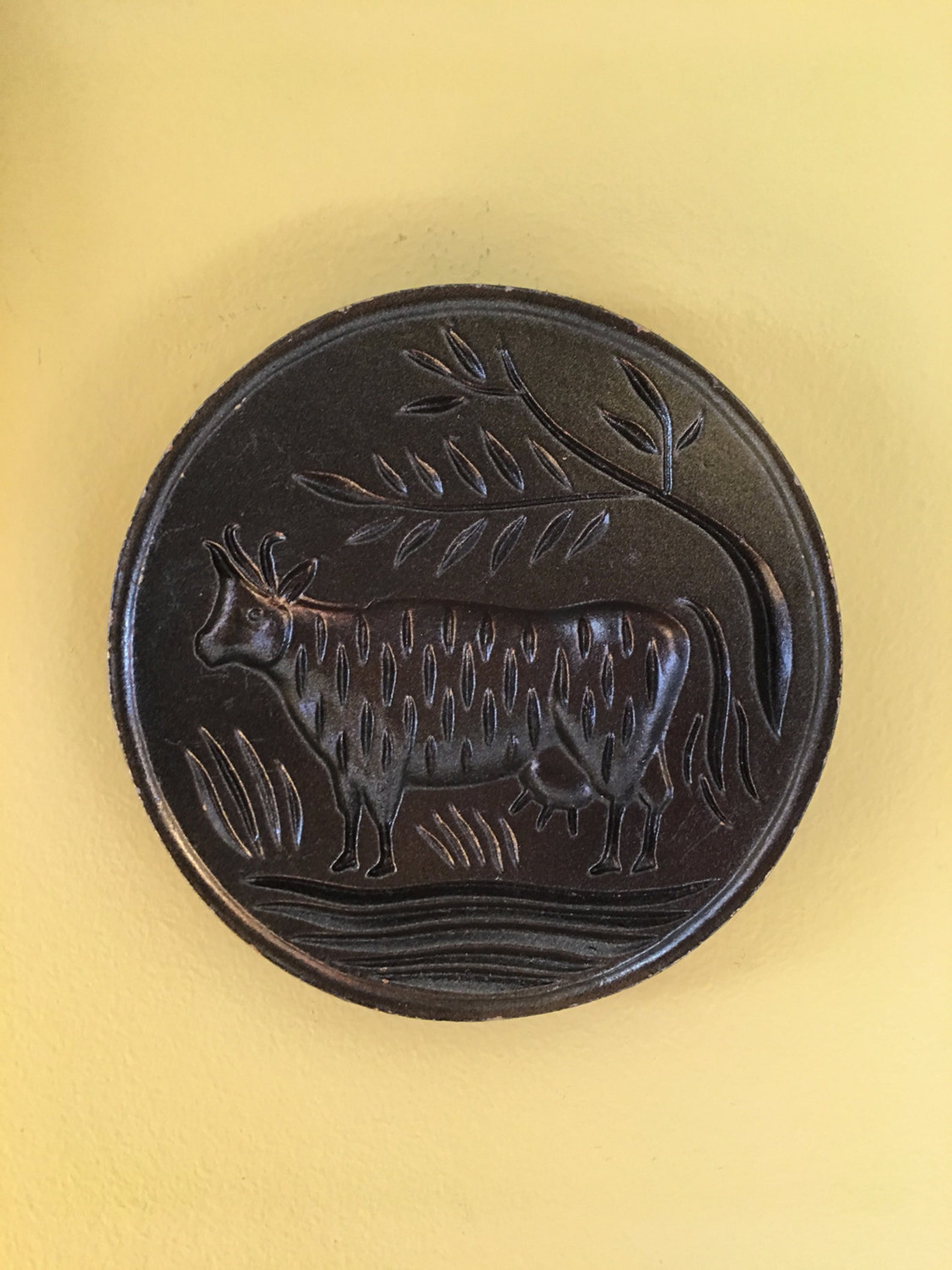 Sexton USA Pewter Wall Plaque ~ Steer ~ Metal Mold Plaque ~ Cow Plaque ...