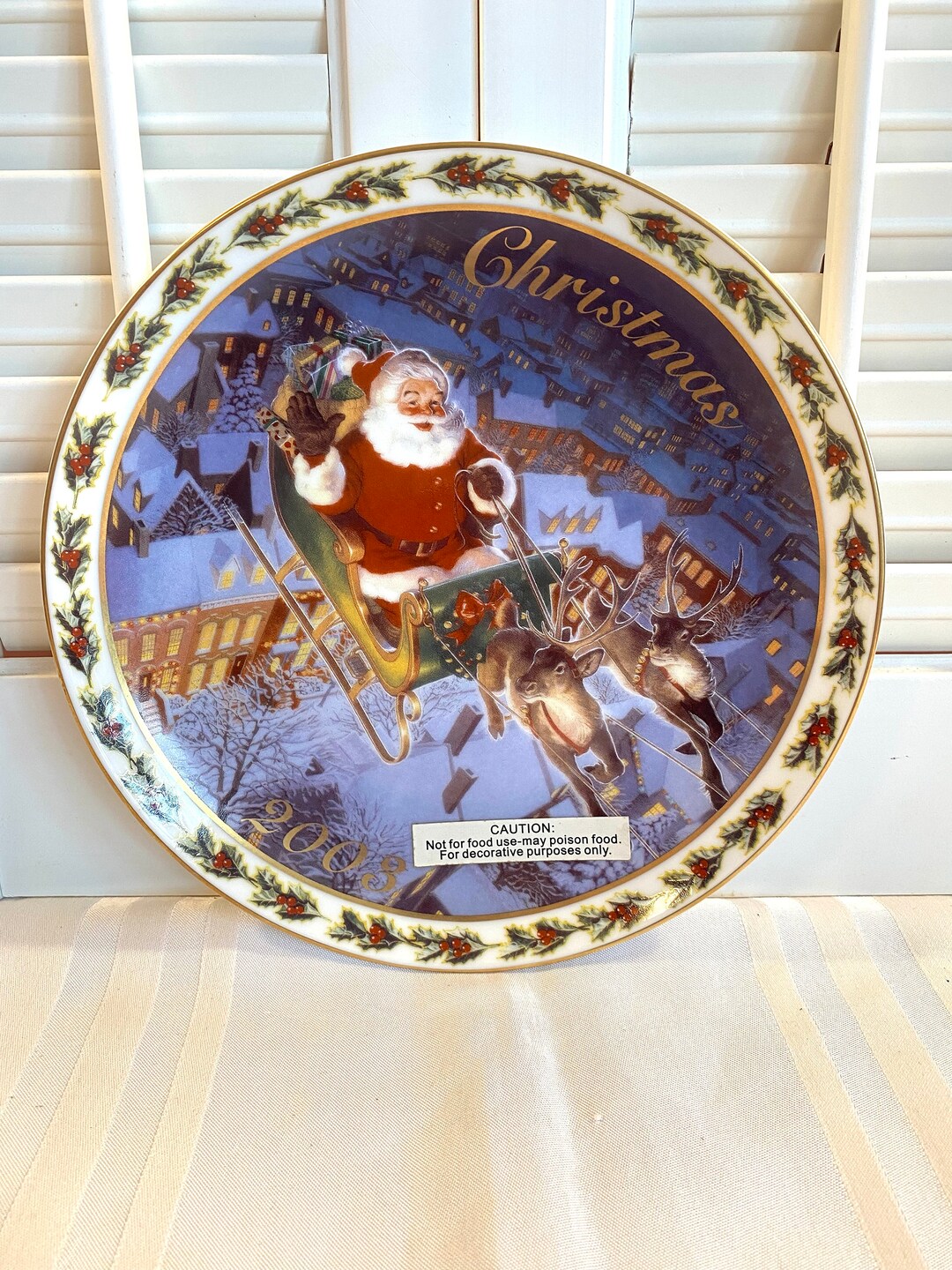 Vintage Avon Collectible Plate ~coming to Town ~ Christmas 2003 ~ Tom ...
