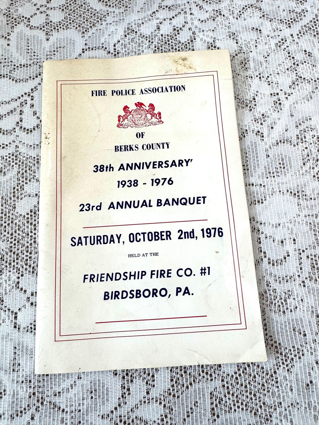 Vintage Program ~ Fire Police Association of Berks County 38th ...