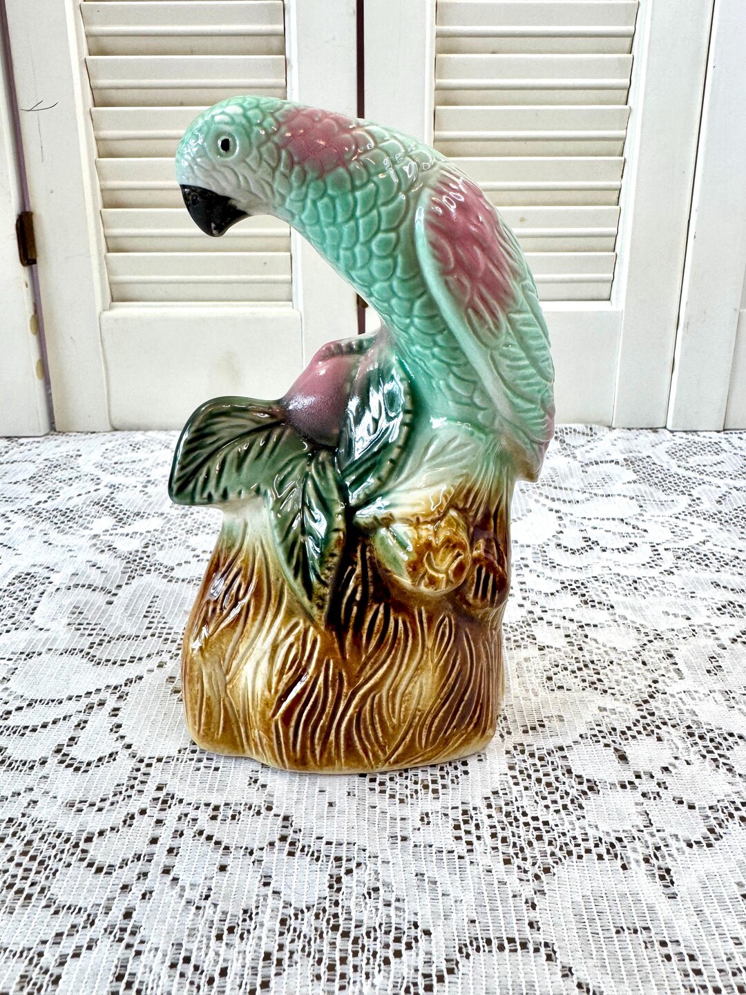 Vintage Parakeet Figurine ~ Tropical Bird Figurine ~ Made in Brazil - Etsy
