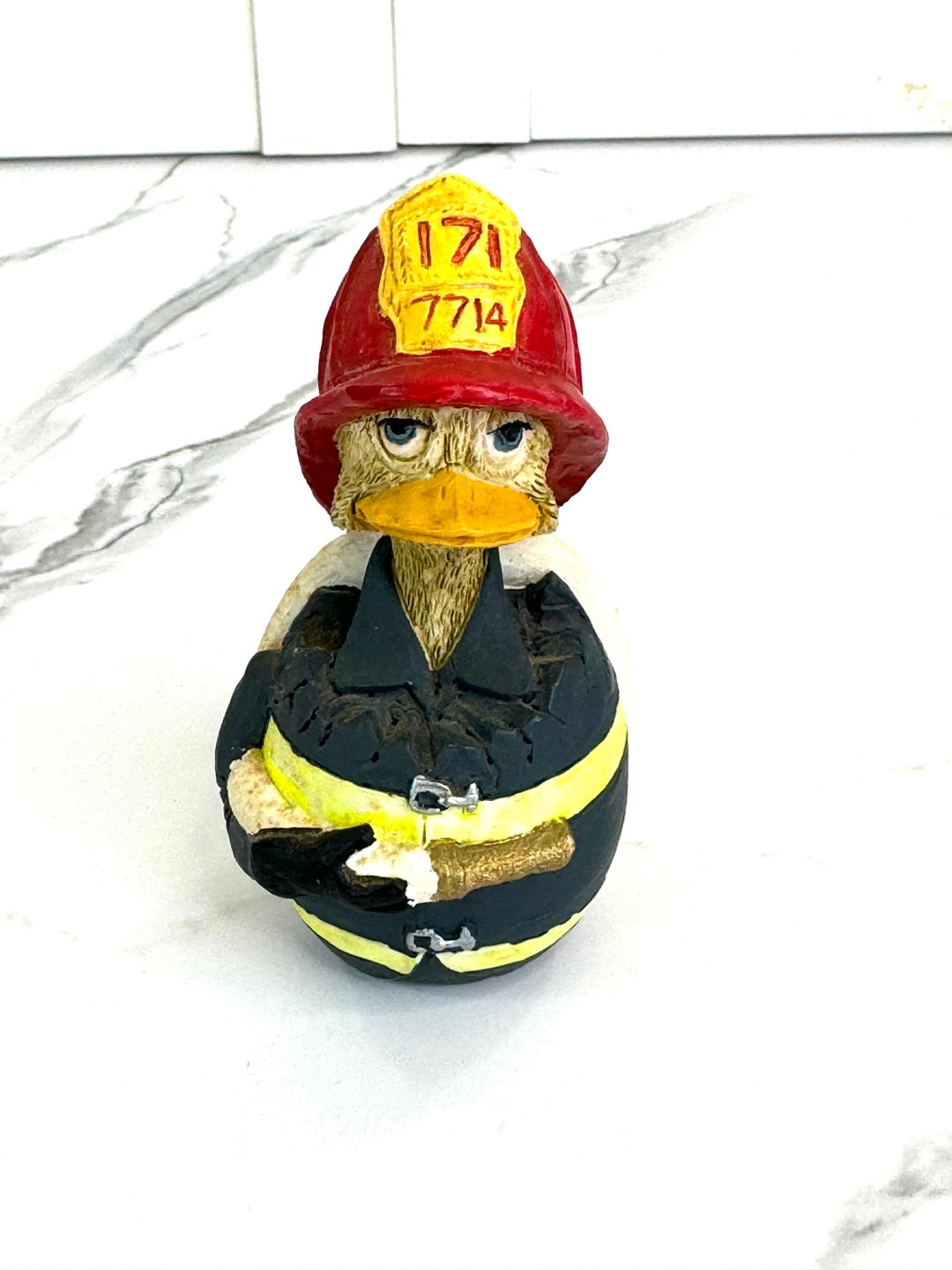 Vintage Eggbert and Friends Duck Fireman Figurine -1989 ~ Malcolm ...