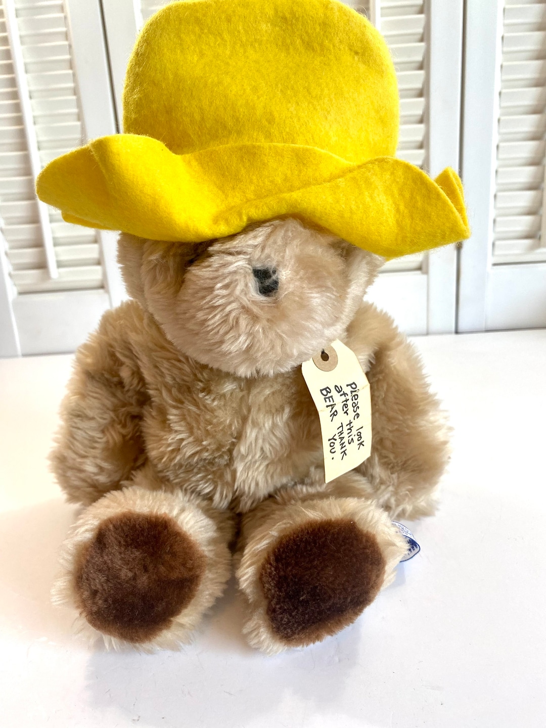 Vintage Paddington Bear With Yellow Hat ~ Peru to London England ...