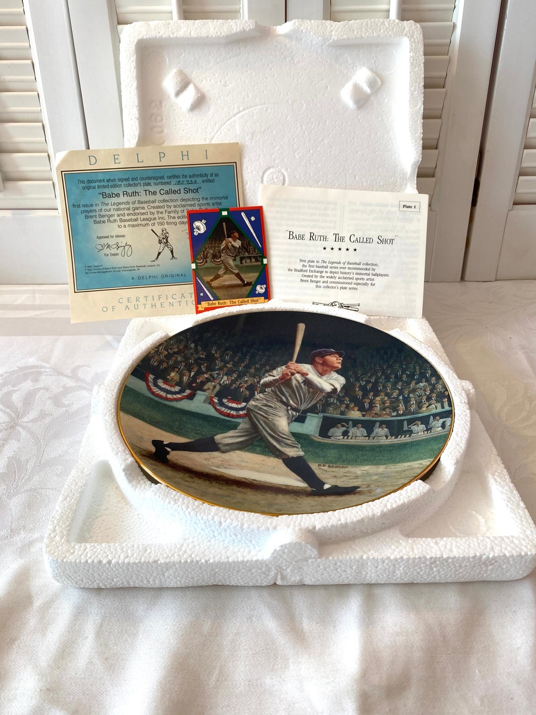 Vintage Babe Ruth Collectible Plate ~ Babe Ruth the Called Shot ~ 1992 ...