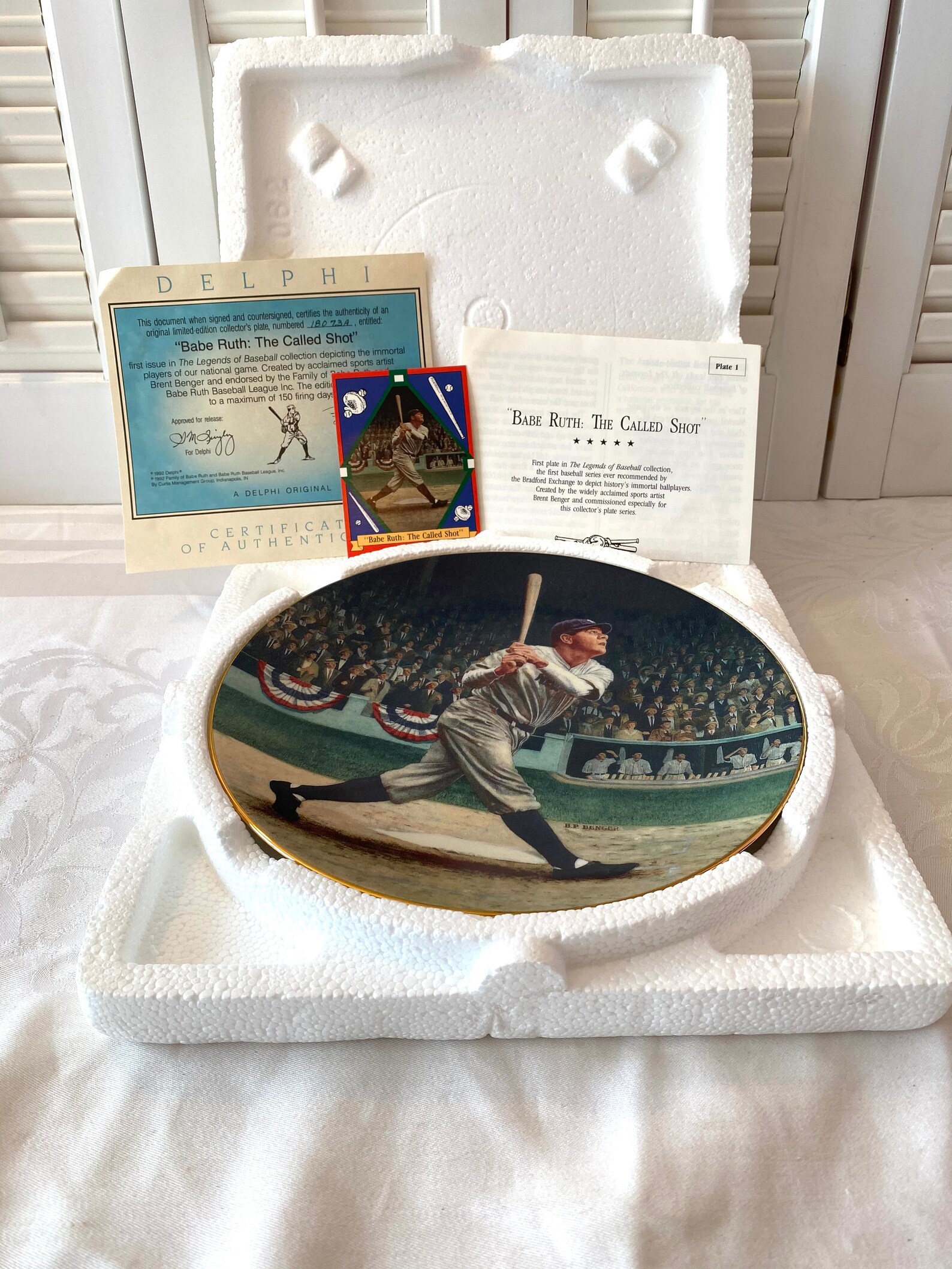 Vintage Babe Ruth Collectible Plate Babe Ruth the Called - Etsy