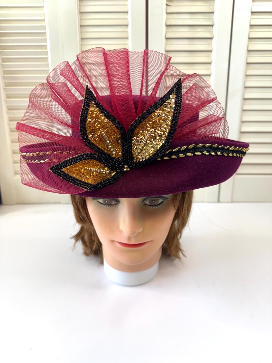 Vintage Deborah New York Hat ~ Ladies Hat ~ Wool Hat Made in USA ...