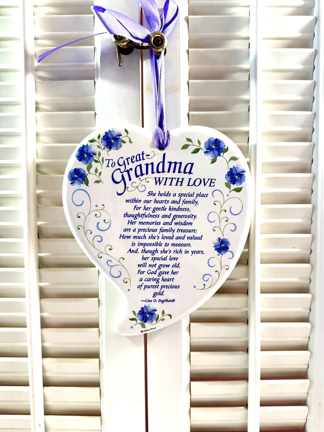 Vintage Great Grandmother Ceramic Plaque ~ to Great Grandma With Love ...