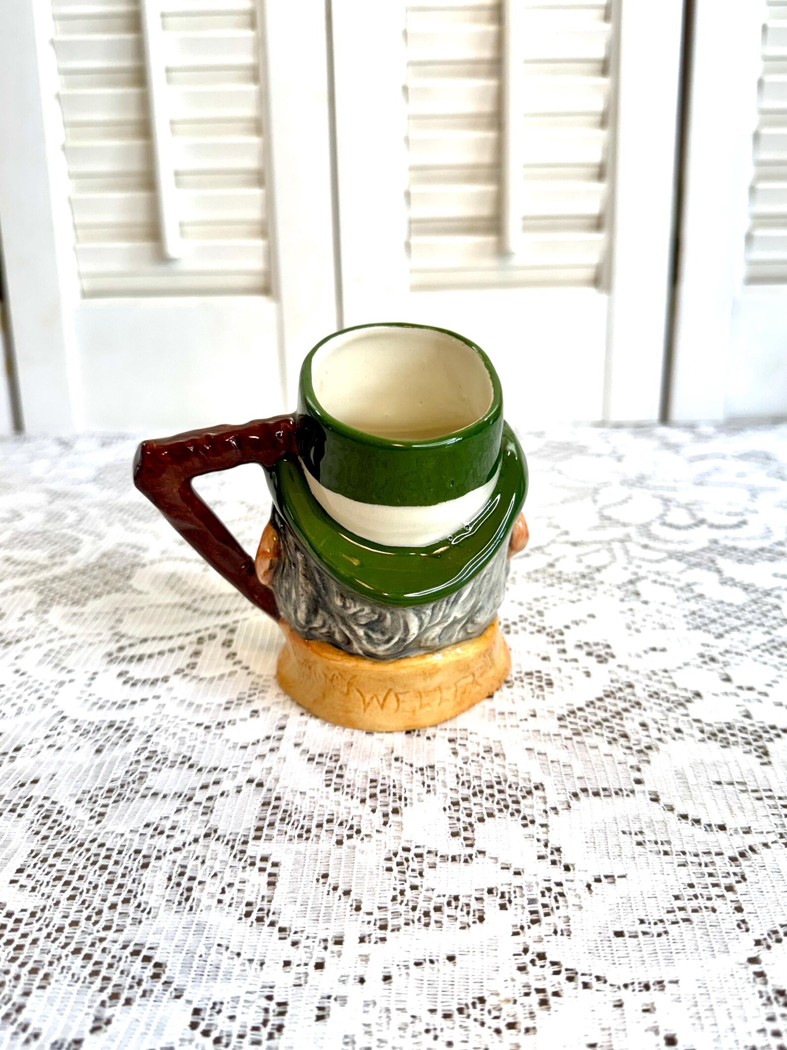 Vintage Toby Jug ~ Toby Mug ~ Character Mug ~ Man With Green and White ...