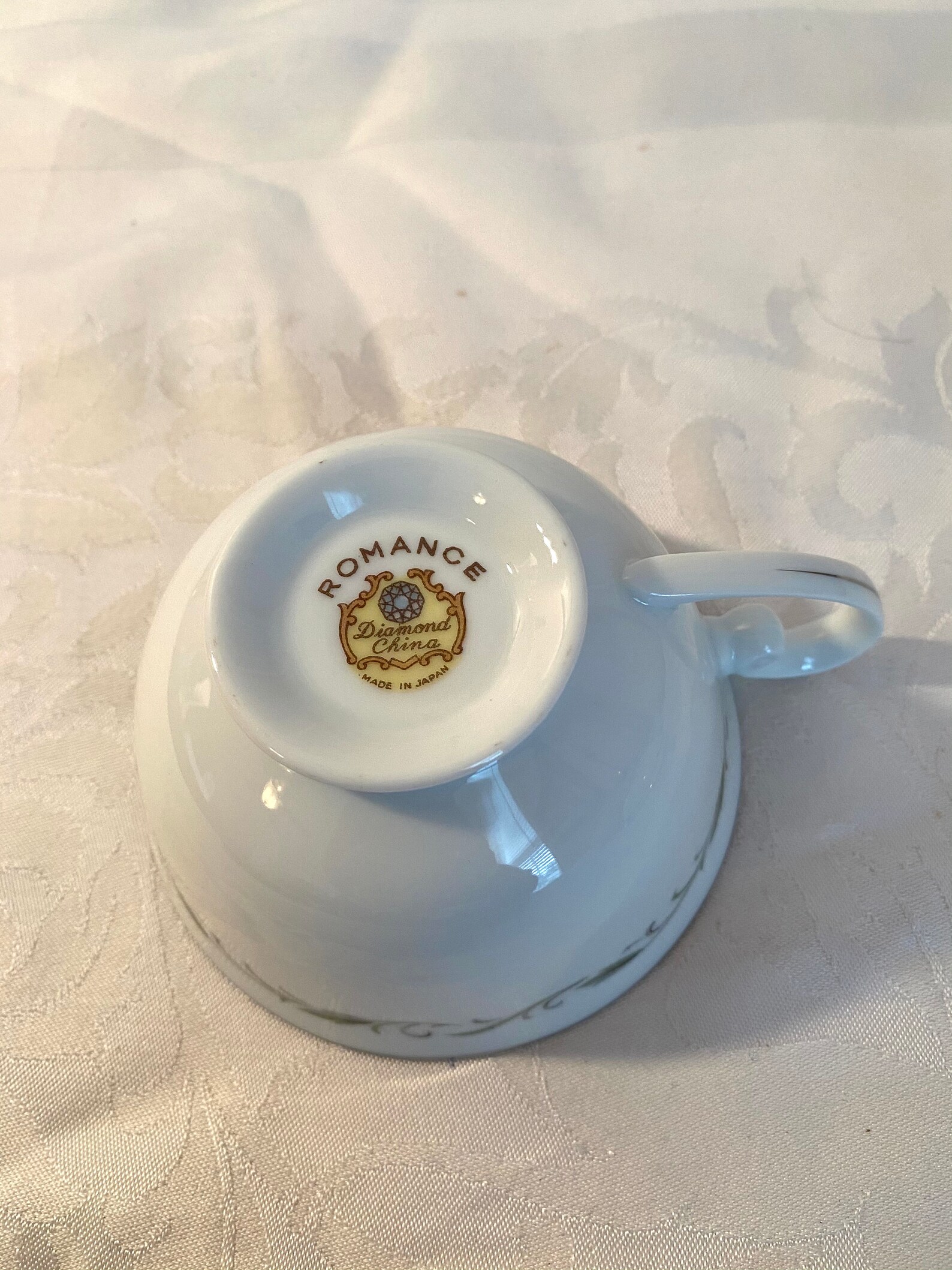 Vintage Diamond China Cups Set of Four Romance Pattern | Etsy