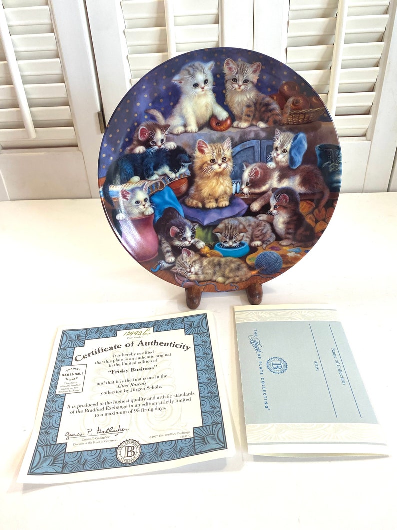 Vintage Collectible Plate ~ Frisky Business ~ Litter Rascals Collection ...